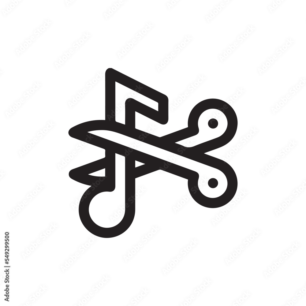 Music Editor icon vector sign symbol Stock Vector | Adobe Stock