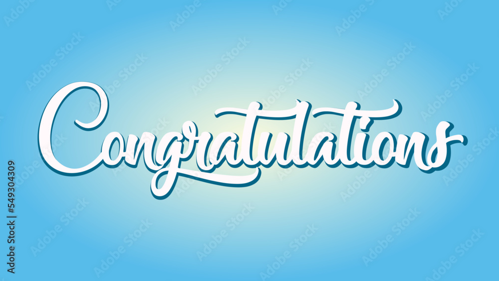 Congratulations lettering text. Banner for cards and design. Stock ...