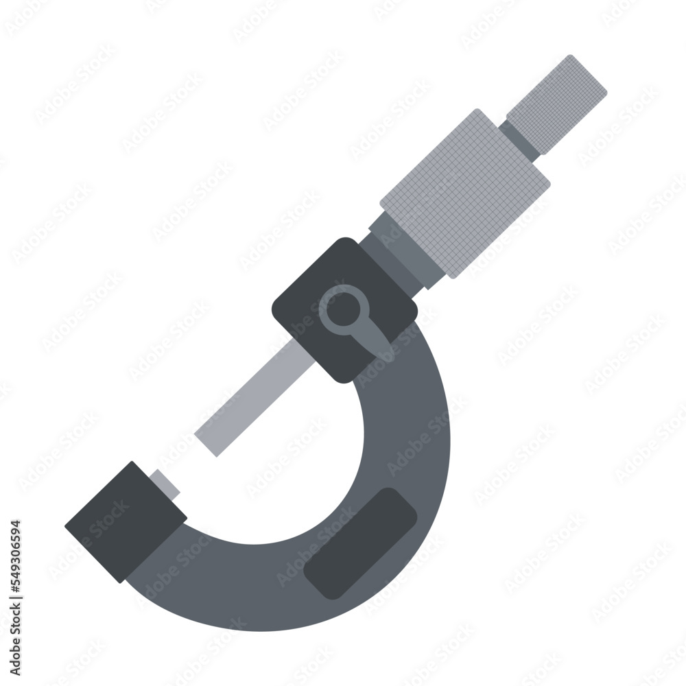 Vector isolated of micrometer is equipment measurement. micrometer use ...