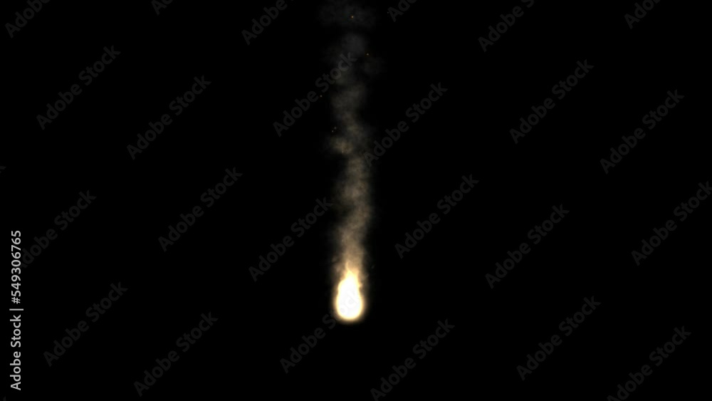 candle flame explosion for intro, design elements, on black background ...