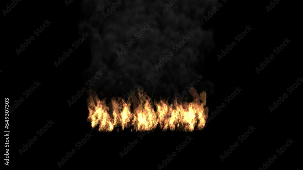 fire flame explosion for intro, design elements, on black background ...