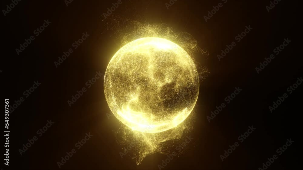 Golden star core Glowing Star Core In Space. Energy Shiny Star Ball ...