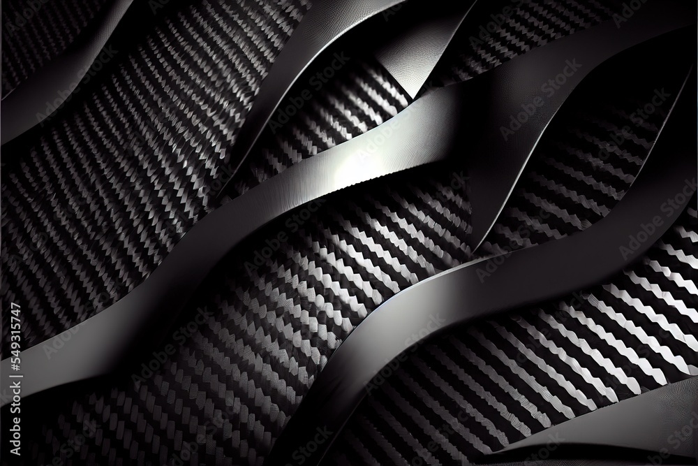 Computer-generated image of black carbon fiber textured material.. 3D ...