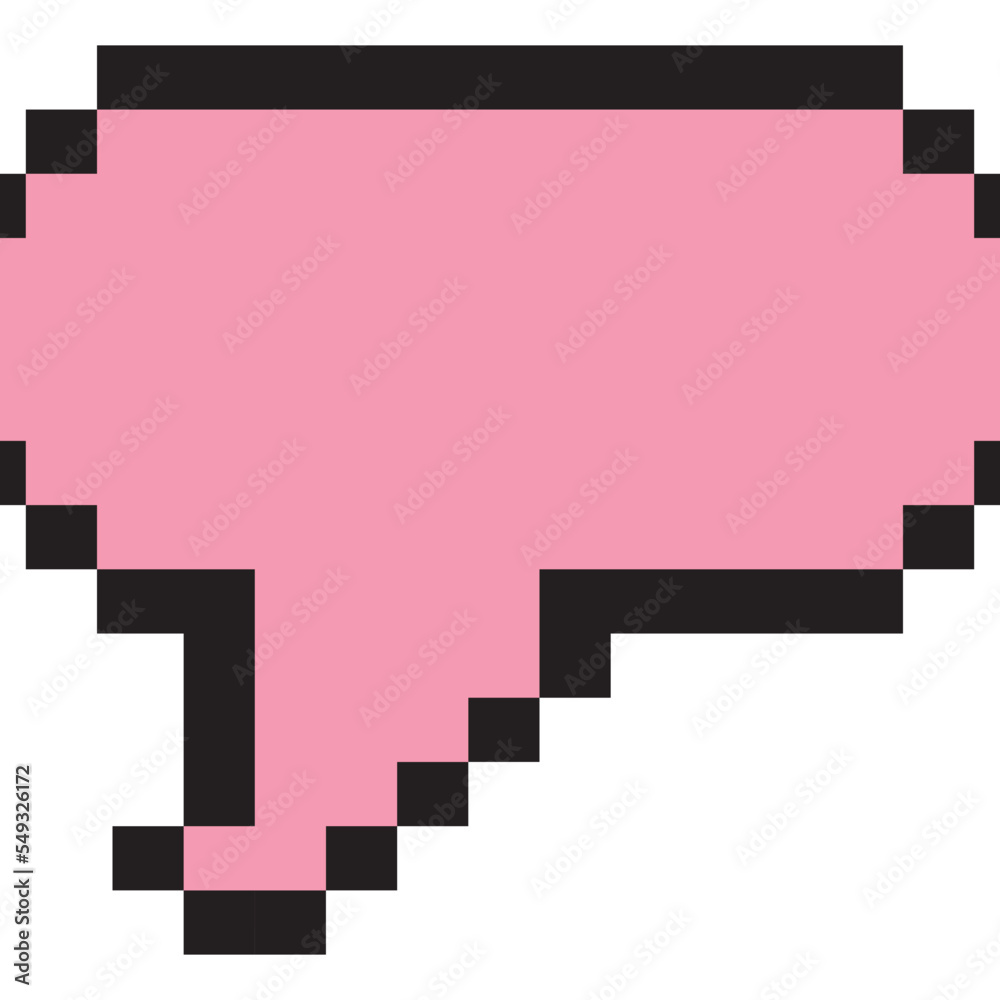 Speech Bubble Pixel Art Stock Vector | Adobe Stock