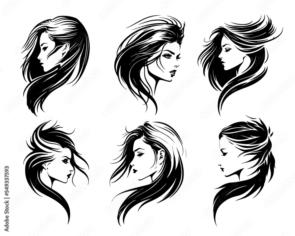 Female Hair Template