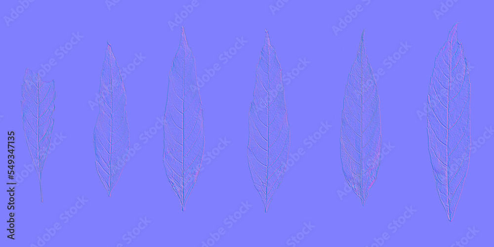 ภาพประกอบสต็อก Leaves normal map texture. Leaf bump map. ภาพ | Adobe Stock