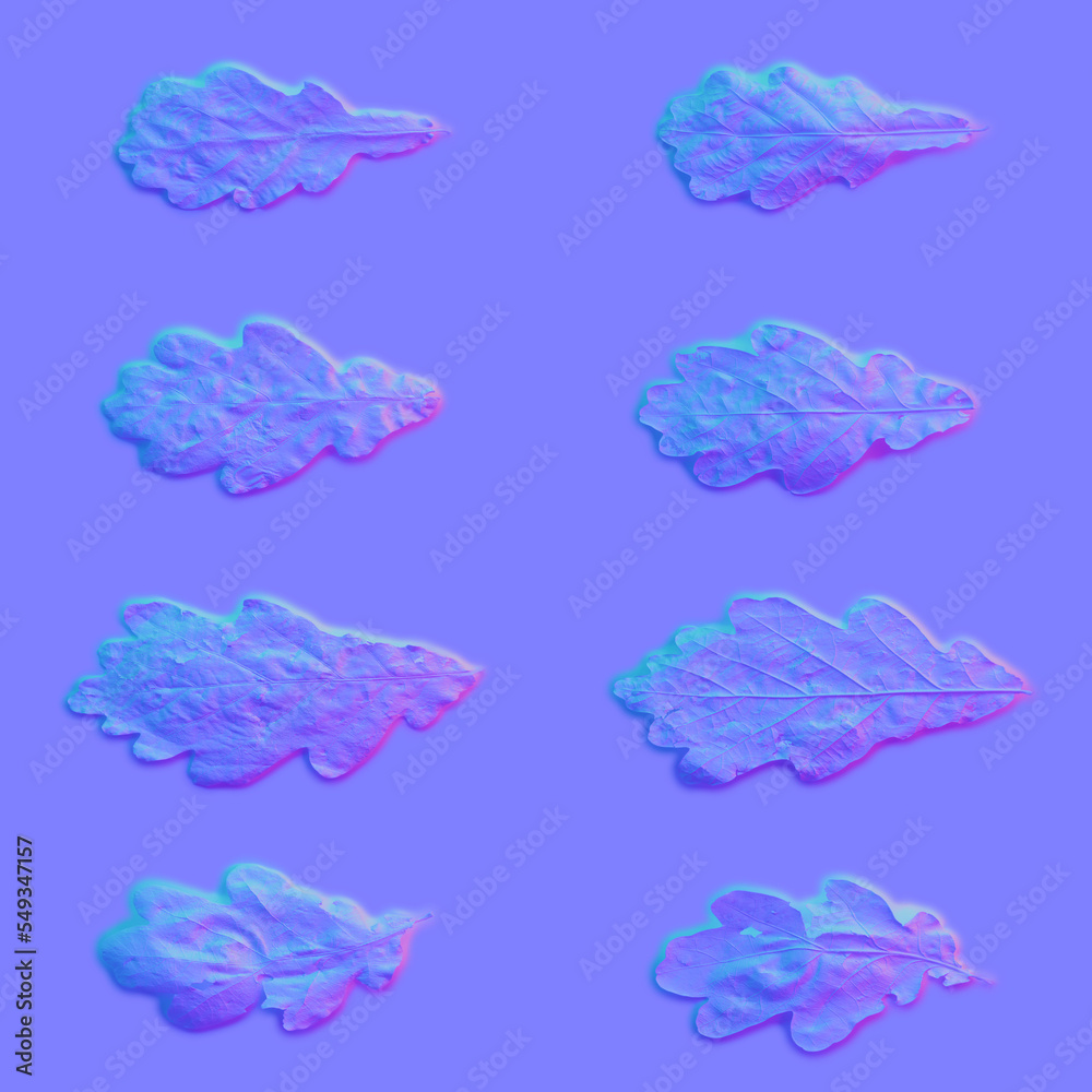 ภาพประกอบสต็อก Leaves normal map texture. Leaf bump map. ภาพ | Adobe Stock