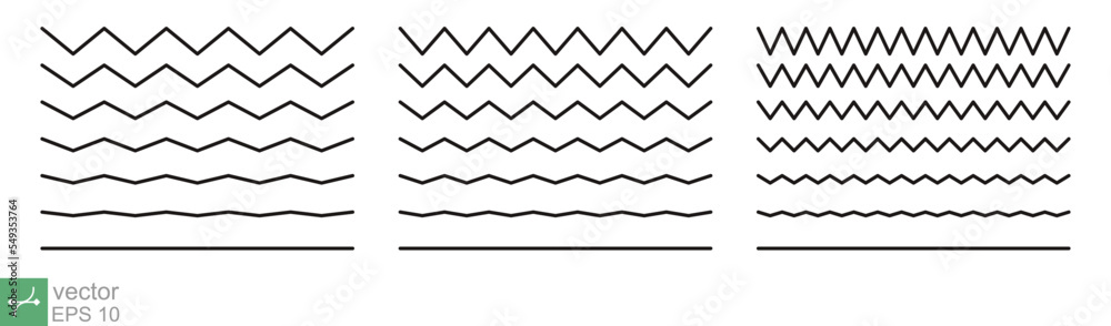Squiggle, zigzag line pattern. Wiggly, wavy, ripple, wave line, black ...