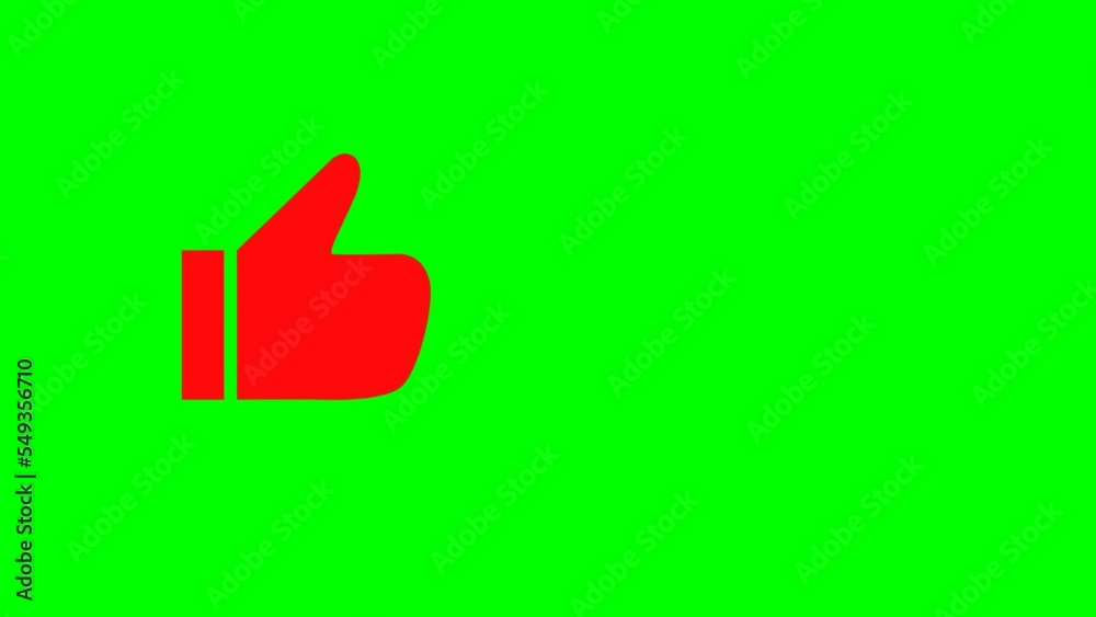 Like Icon Animated on Green Screen Chroma Key. Graphic Element for ...
