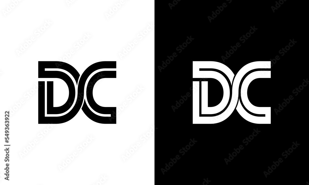 letter dc line art modern logo design Stock Vector | Adobe Stock