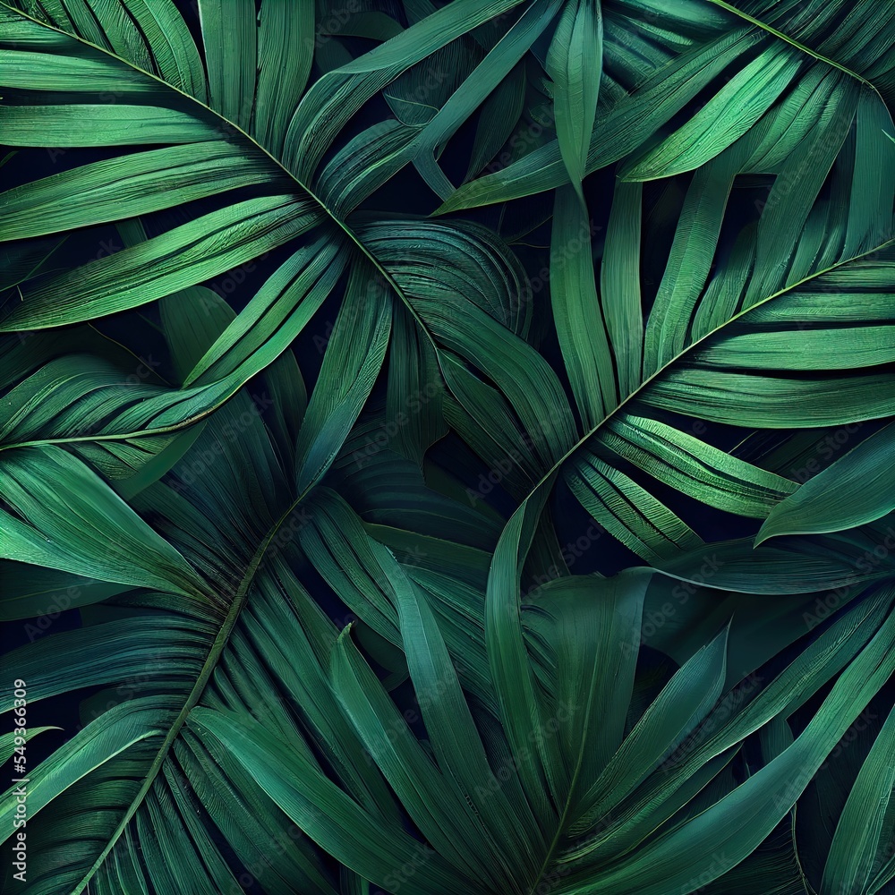 a green leafy background with a dark blue background and a green plant ...