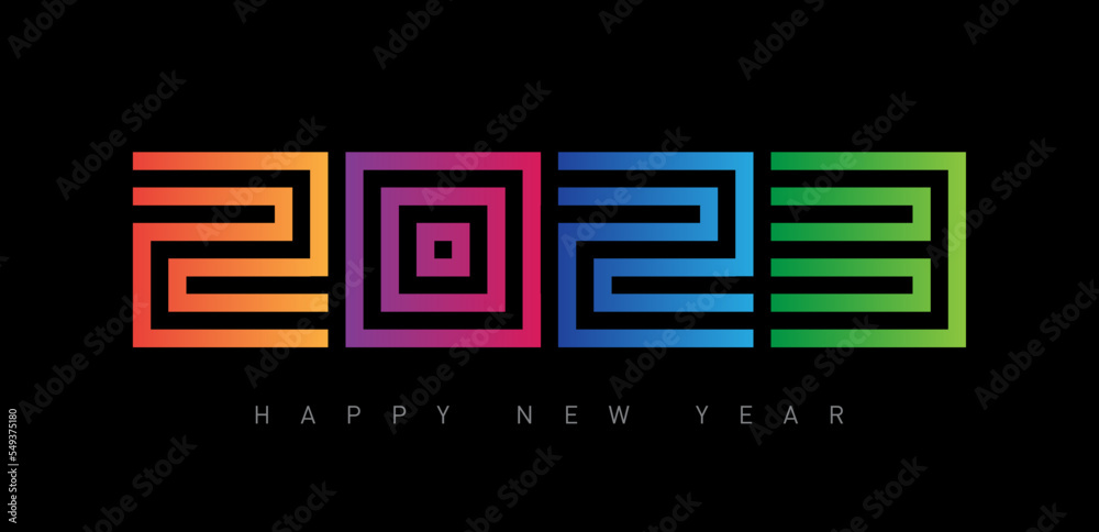 Calendar cover design template with inscription Happy new year 2023 ...