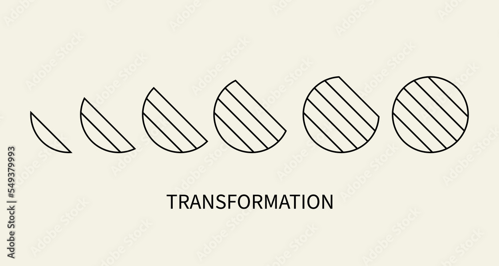 Transformation logo, change concept Stock Vector | Adobe Stock