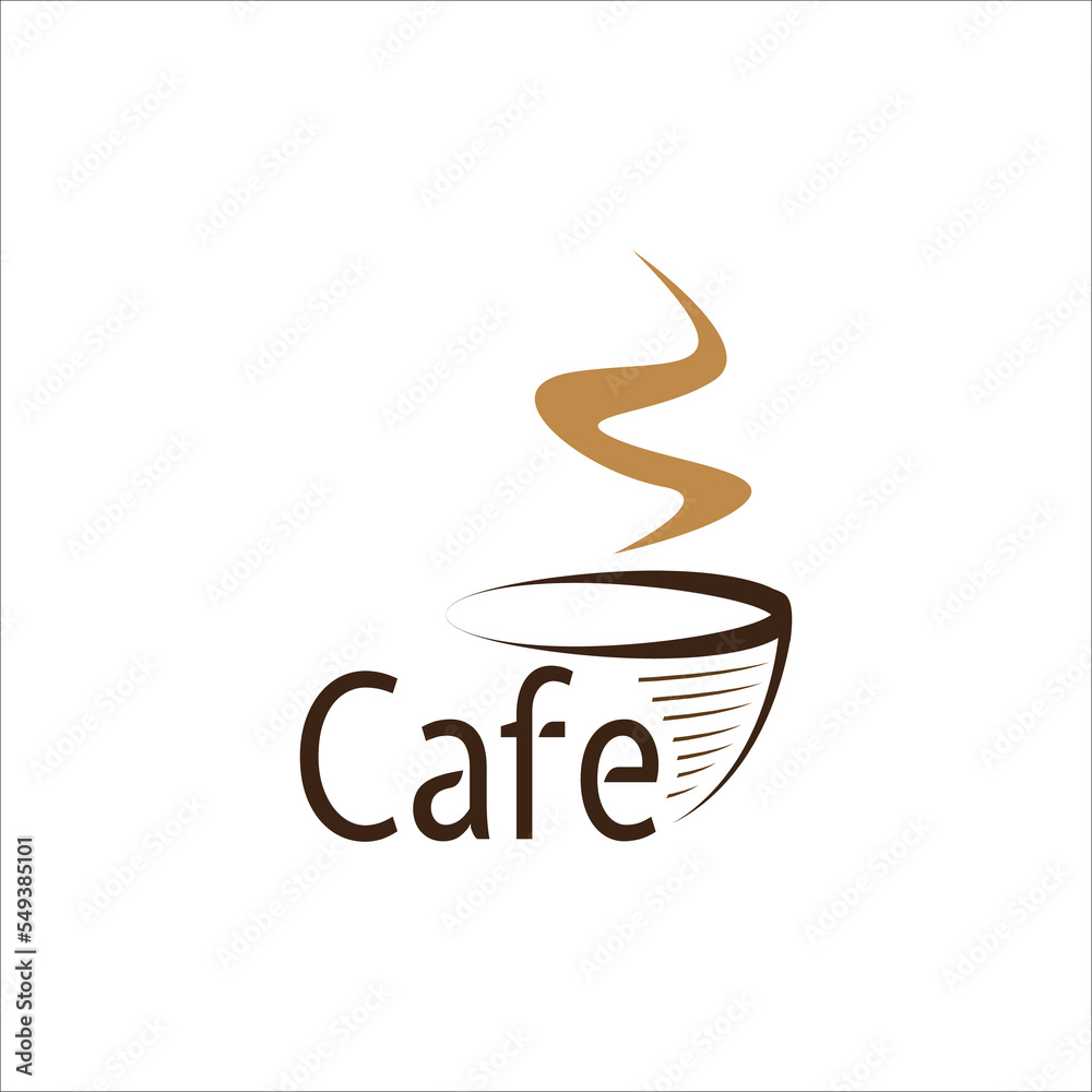 Premium coffee shop logo. Cafe logo icon. Coffee aroma symbol, emblem ...