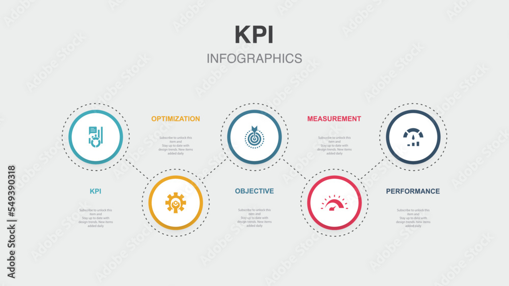 KPI, optimization, objective, measurement, performance icons ...