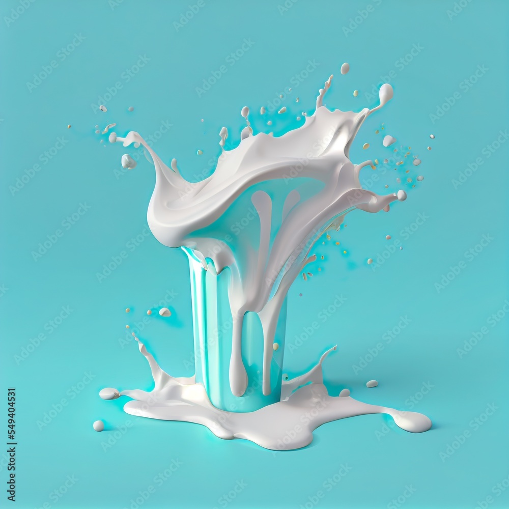 3d, milk splash clip art, map, illustration with liquid azure Stock ...