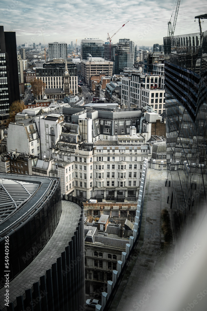 Rooftop view from a skyscraper in Central London Photos | Adobe Stock