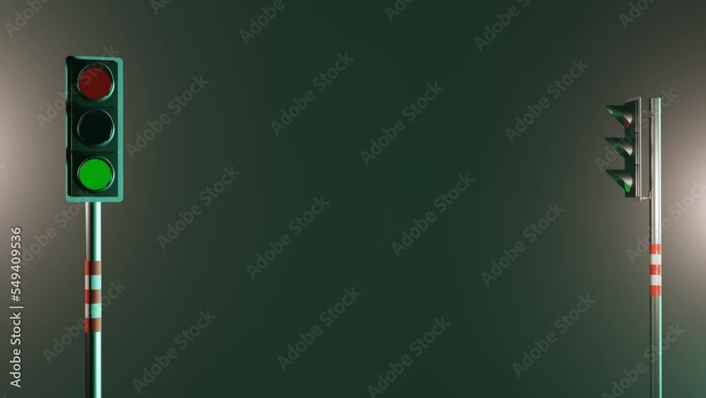 Traffic lights blinking at late night, Flashing yellow traffic signals ...