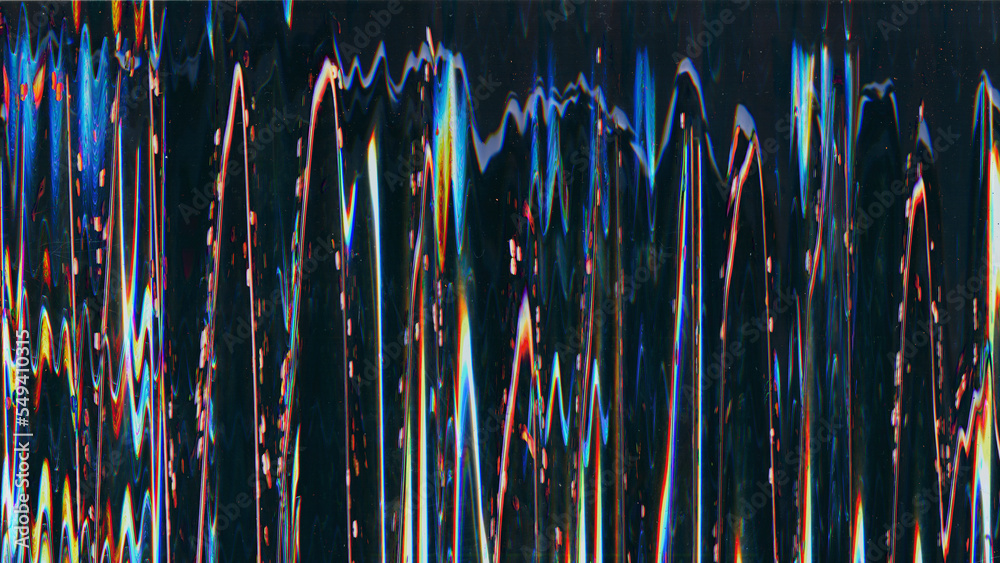 Analog glitch overlay. VHS noise. Old TV effect. Flicker fuzzy ...