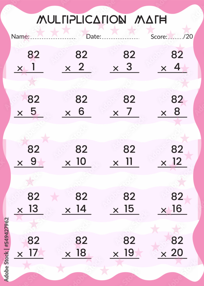 Multiplication Math for Kids. This is the perfect Kid's Multiplication ...