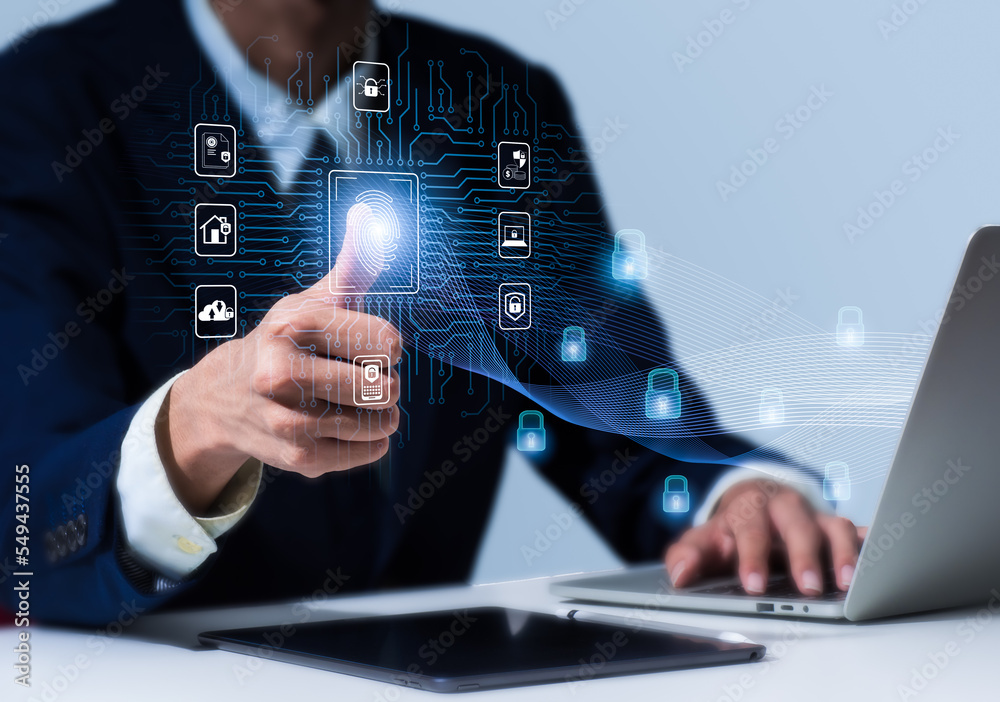 In order to gain access to a private system. Biometric fingerprint ...