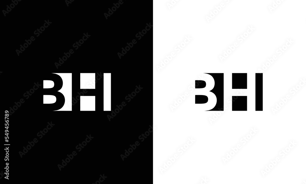 Initial Letter BH Logo Design Vector Template. Typography BH Letter ...