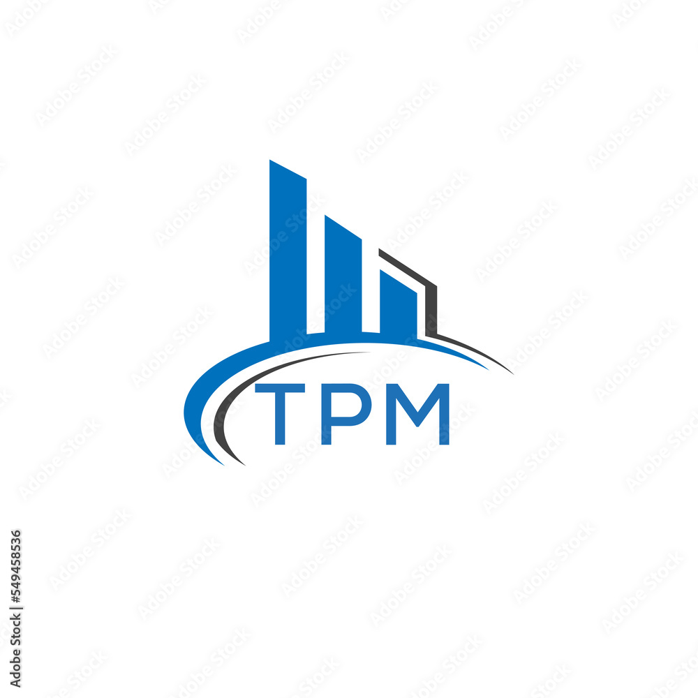 TPM letter logo. TPM blue image. TPM Monogram logo design for ...