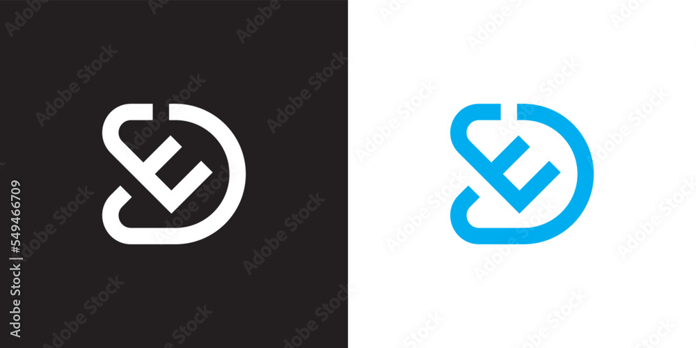 Minimal DE logo. Icon of a ED letter on a luxury background. Logo idea ...