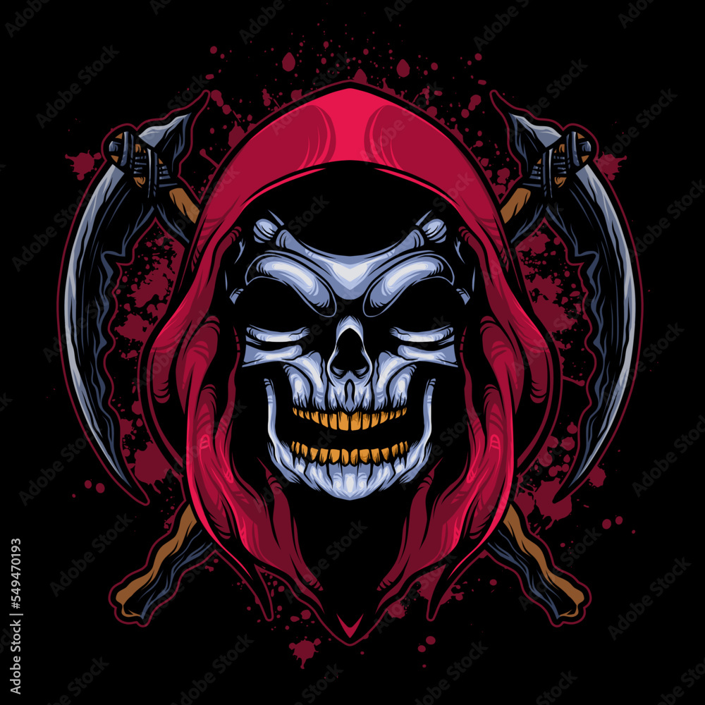 Red Grim Reaper Art