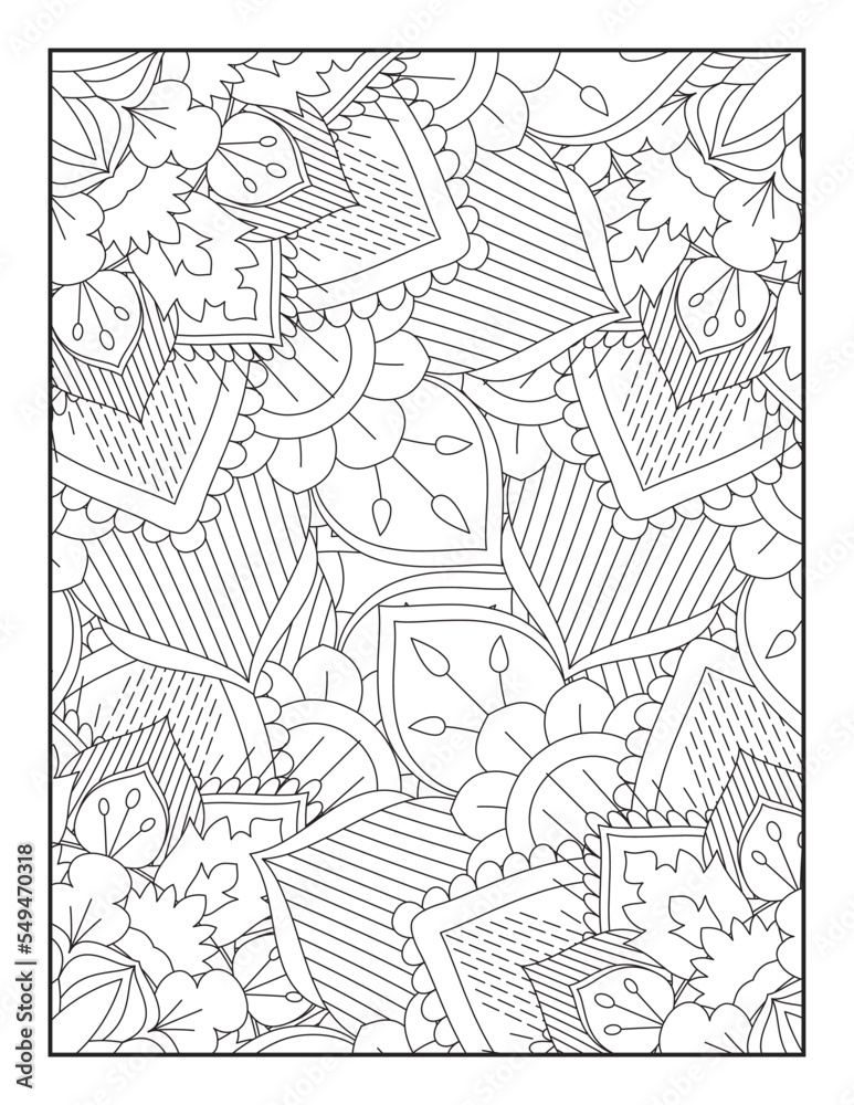 Mandala Coloring Pages, Pattern Coloring Page, Adult Coloring Page. Stock Vector | Adobe Stock