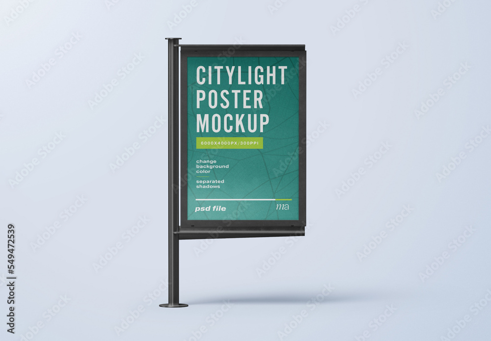 Citylight Poster Mockup Stock Template | Adobe Stock
