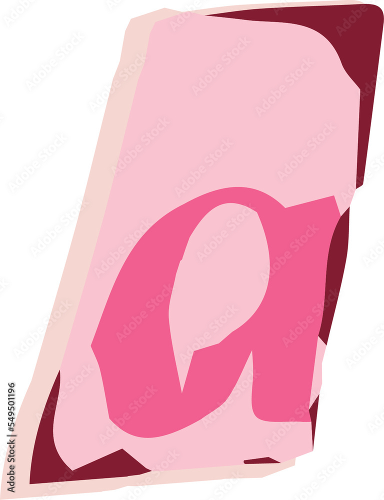 Magazine Cutout Alphabet Letter A, Ransom Note Letter A, Lowercase ...