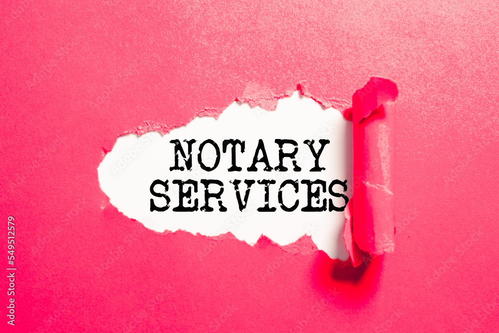 Writing displaying text Notary Services, Business showcase services ...