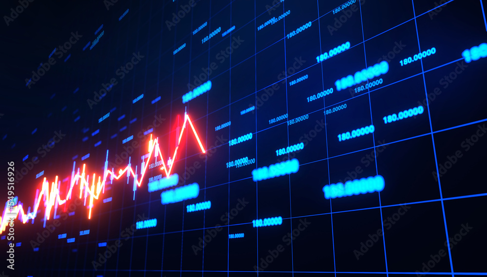 Neon Business background, financial, stock market graphs diagram ...