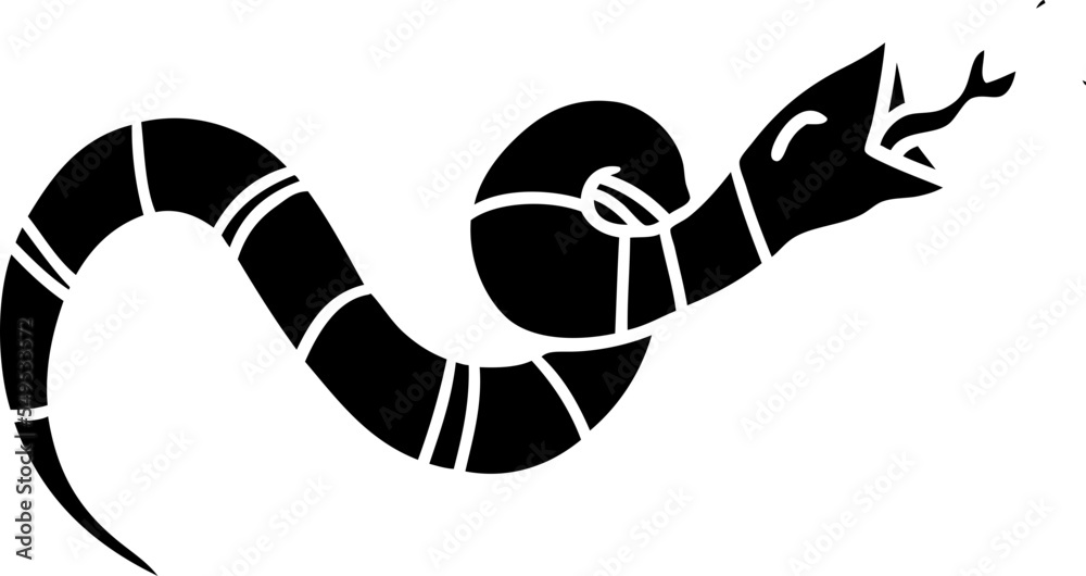 outline of a hissing snake Stock Vector | Adobe Stock