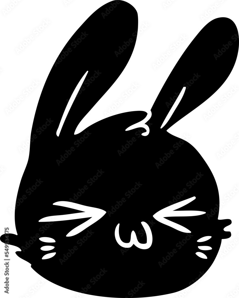 cartoon rabbit face Stock Vector | Adobe Stock