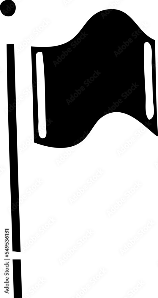 line drawing cartoon of a red flag Stock Vector | Adobe Stock