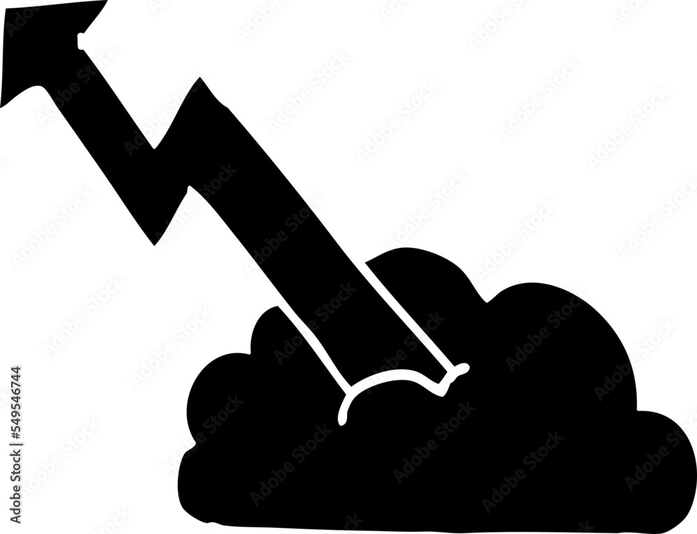 outline cartoon rising arrow Stock Vector | Adobe Stock
