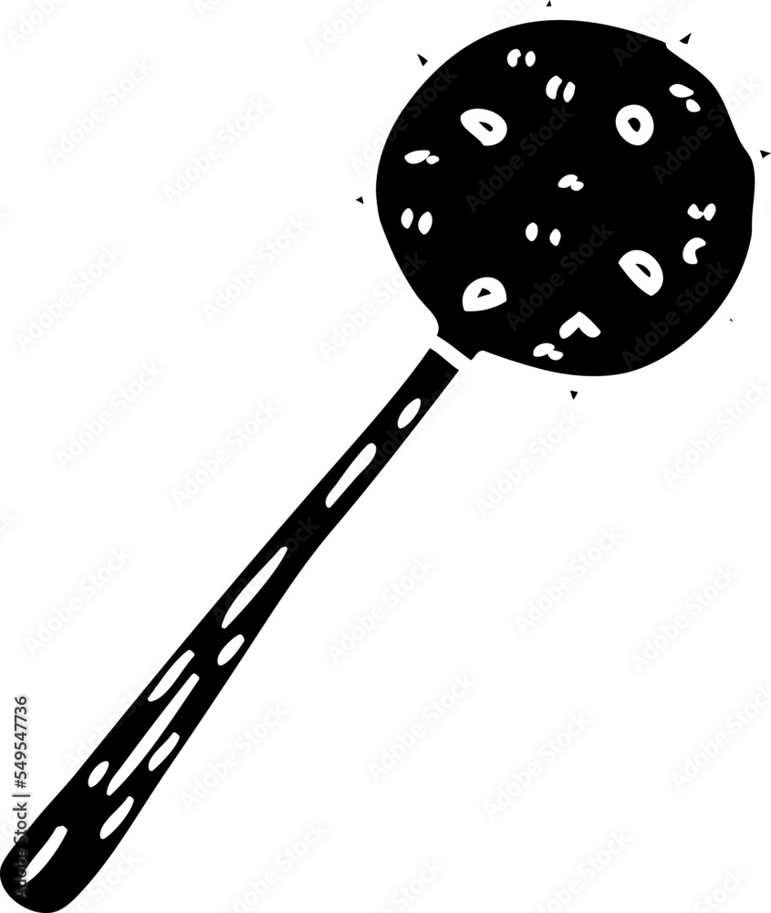 line drawing of a medieval mace weapon Stock Vector | Adobe Stock