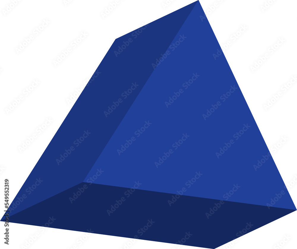 Navy Blue 3D Triangle Shape Illustration Stock Illustration | Adobe Stock