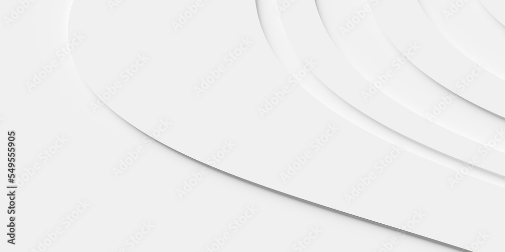 Offset white fading out organic wave bow and swoosh shapes geometrical ...