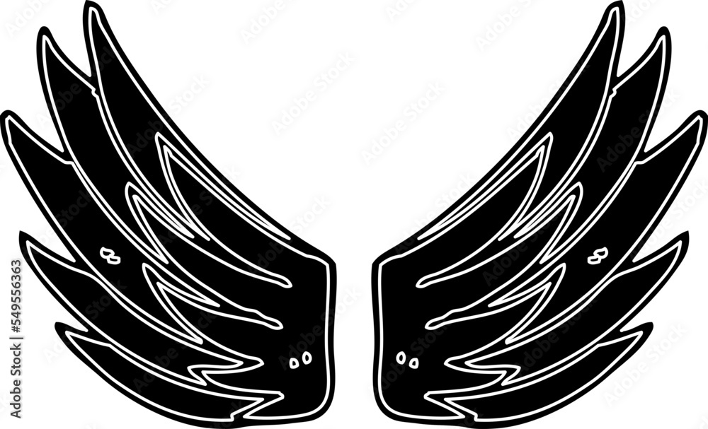 cartoon wings symbol Stock Vector | Adobe Stock