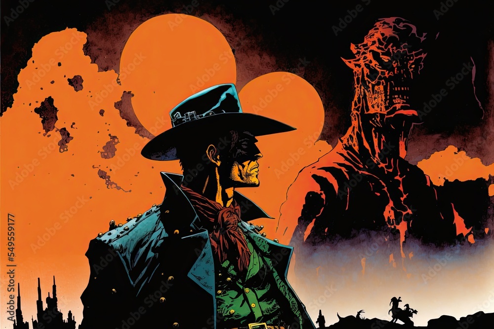 The gunfighter and the alien. Epic western style character design ...