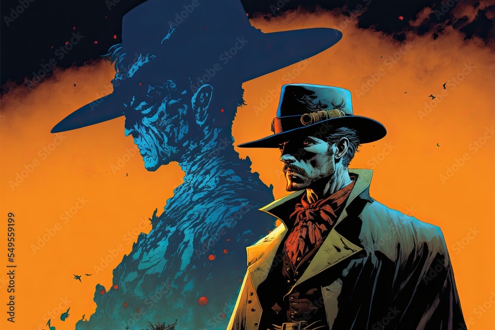 The gunfighter and the alien. Epic western style character design ...