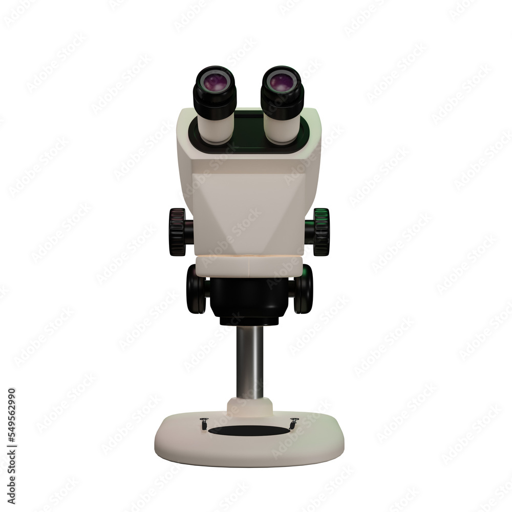 microscope isolated front view transparent png, no background Stock ...