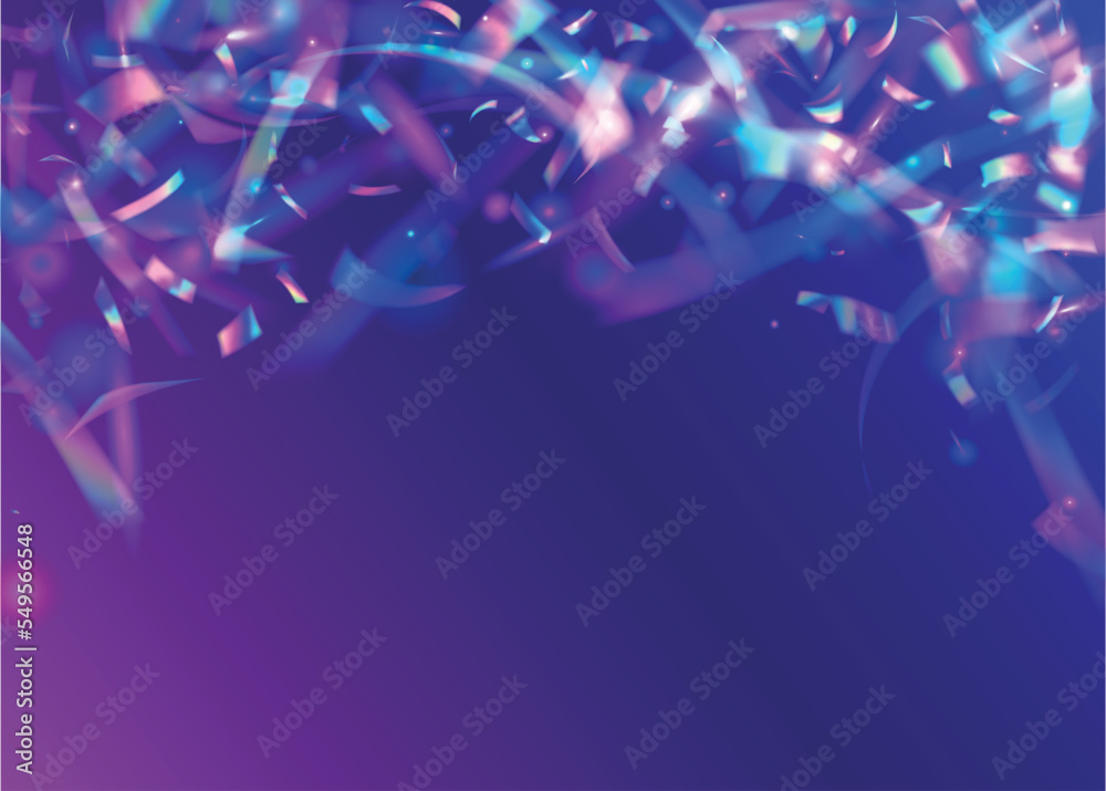 Neon Background. Carnival Texture. Shiny Banner. Purple Laser Tinsel ...