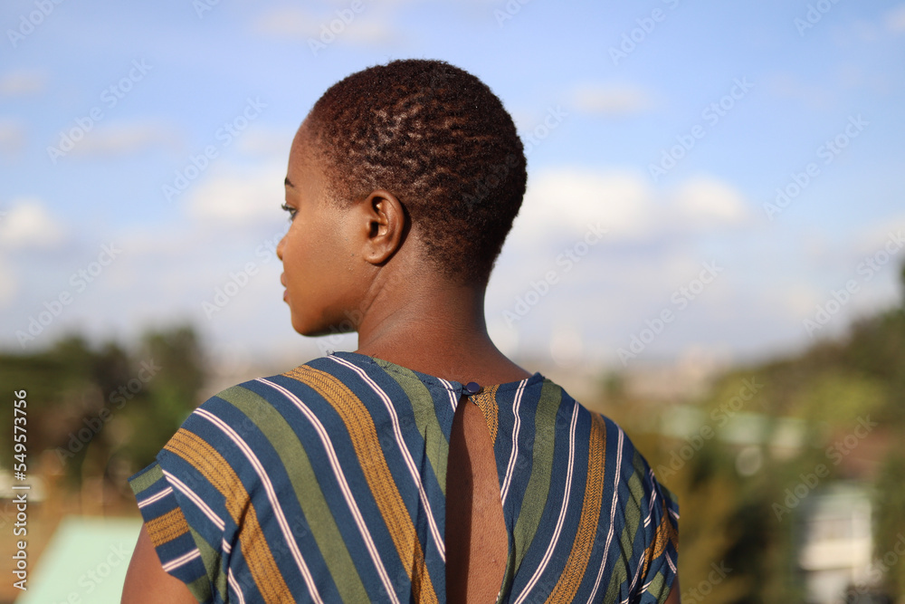 Black woman's back of her head Stock Photo | Adobe Stock