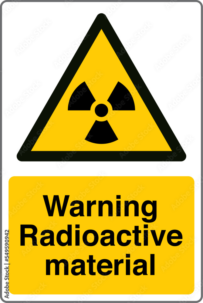 Safety Warning Sign Marking Label Standards Warning Radioactive ...
