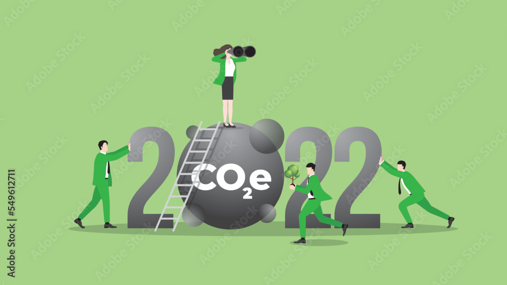 ESG and green business policy concept. Teamwork of green vision ...