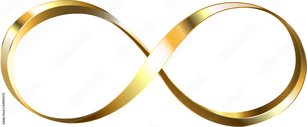Golden Infinity Symbol Stock Illustration | Adobe Stock